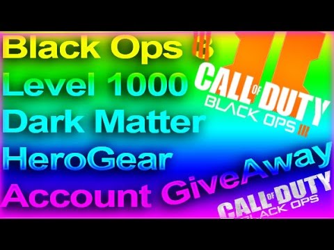 Black ops 3 [level 1000/Dark Matter/Hero Gear] Account [Ps4] Giveaway ...