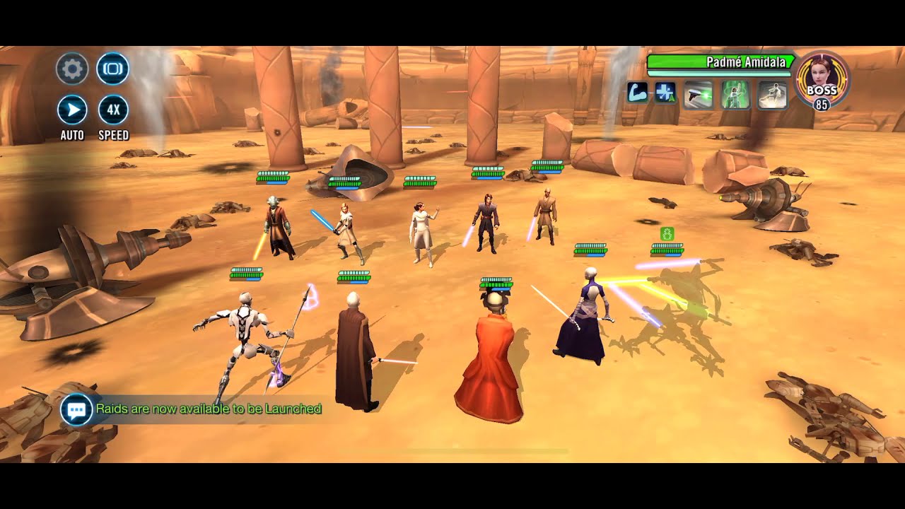 SWGOH Aggressive Negotiations - Padme 7* With Under-geared Separatists ...