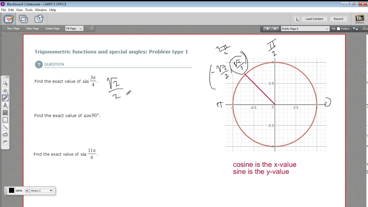 Trigonometric functions and special angles - problem type 1 - YouTube