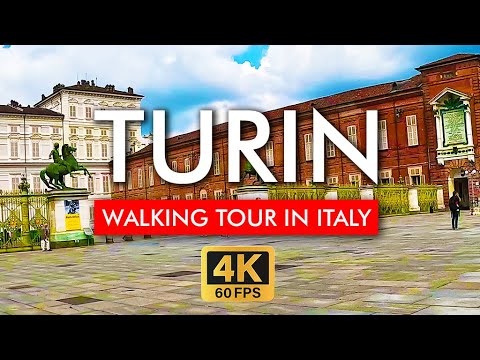🇮🇹 Turin Walking Tour Italy in 4K Video. Explore from the Piazza ...