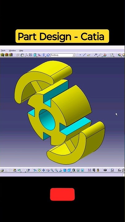Part Design Catia | Catia Tutorial | CAD Tutorial #catia #shorts - YouTube