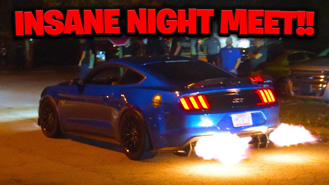 I HOSTED THE MOST INSANE HALLOWEEN CAR MEET!! (Burnouts, Full Sends ...