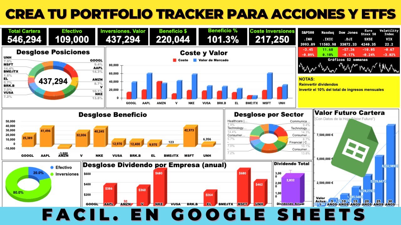 Crea tu DASHBOARD de INVERSIÓN en Google Sheets - YouTube