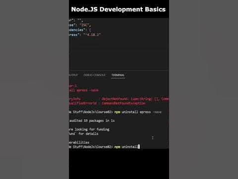 Basics of NodeJs DEV | modules | NPM | package.json #nodejs #coding - YouTube