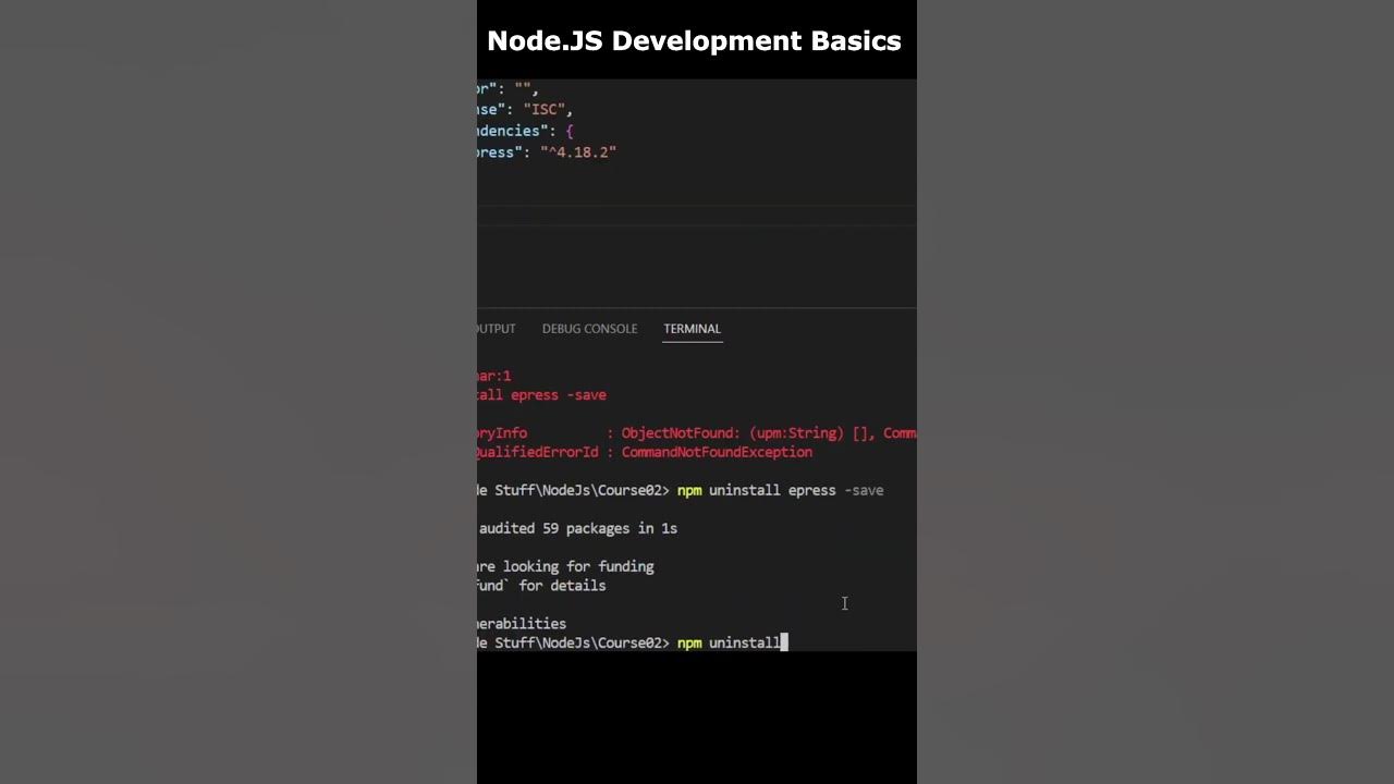 Basics Of Nodejs Dev Modules Npm Packagejson Nodejs Coding Youtube