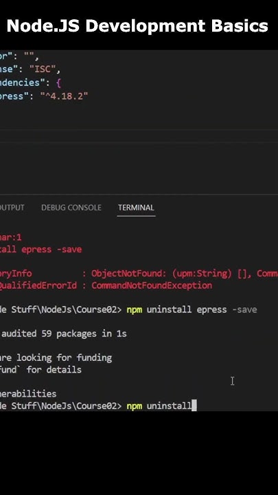 Basics Of Nodejs Dev Modules Npm Packagejson Nodejs Coding Youtube