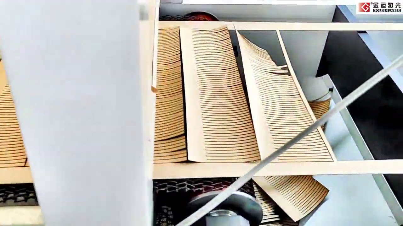 Laser Cutting Sandpaper - LC4545 Goldenlaser Custom Model - YouTube