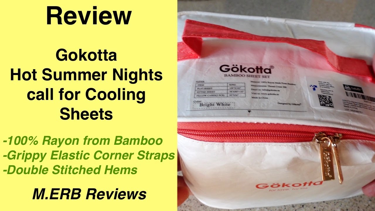 Review Gokotta Bamboo Cooling Sheets King Size - YouTube