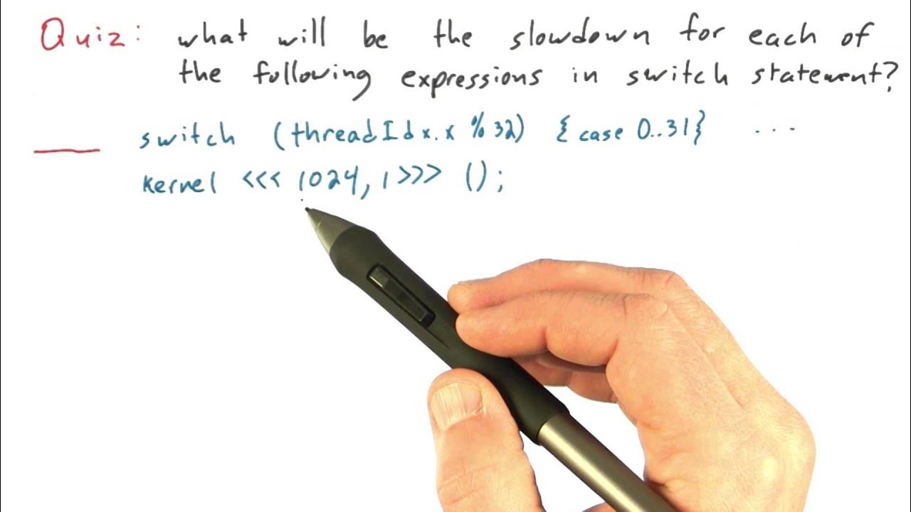 Switch Statements and Thread Divergence Part1 - Intro to Parallel Programming - YouTube