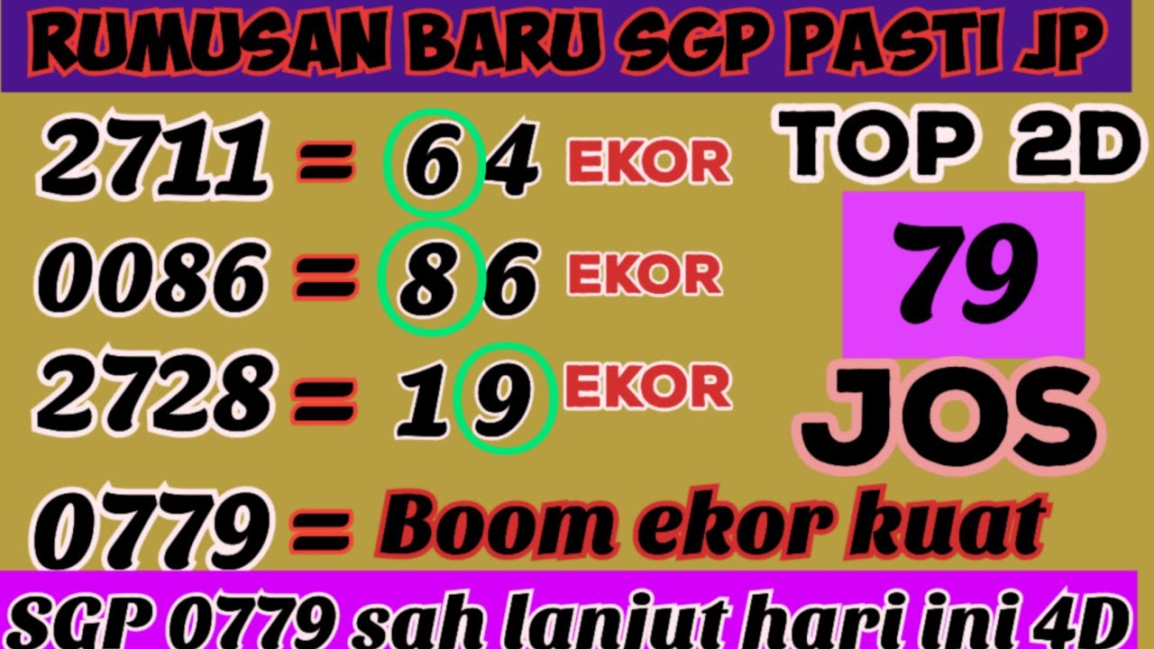 PREDIKSI SGP RABU 14 JUNI 2023||RUMUS TOP EKOR JITU SGP HARI INI ...