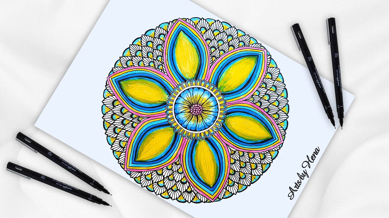 How to Draw Beautiful Mandala Art || Mandala Art Step by Step Tutorial ...