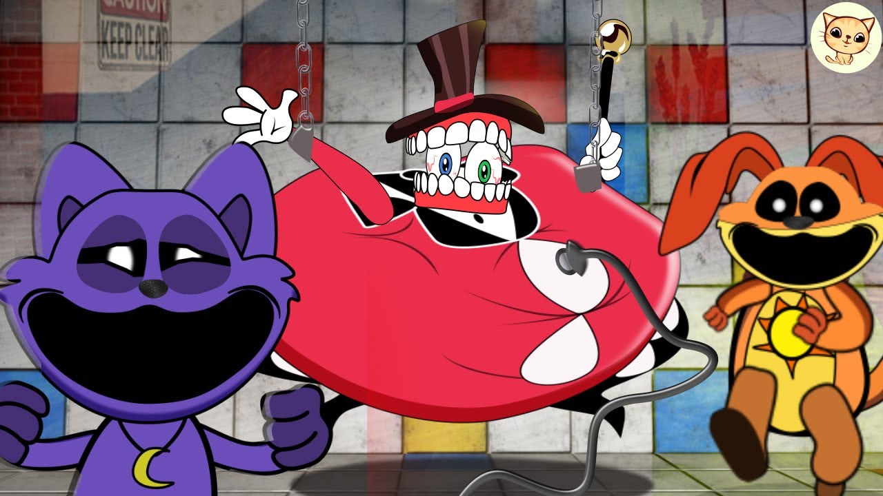 Fat Caine inflates Catnap X Dogday Smiling Critters PART 2 - YouTube