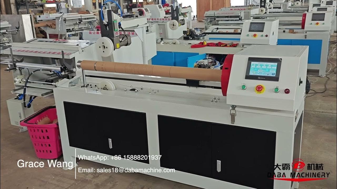DABA Full Automatic Paper Core Cutting Machine 3inch 1.5inch 1inch With Auto Core loading system ...