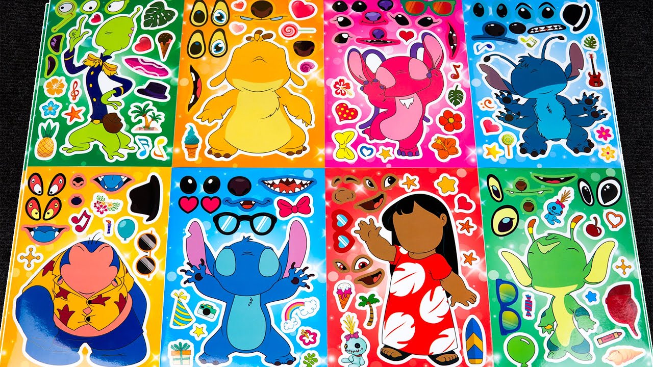 LILO & STITCH STICKER BOOK MAKEOVER 🌺 | FUN & SATISFYING STICKER ASMR ...
