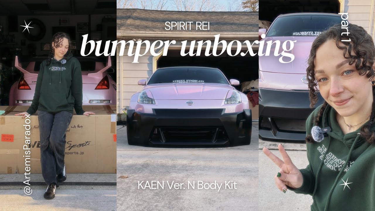 SPIRIT REI 350z Bumper Unboxing! | Kaen Ver. N Body Kit - YouTube