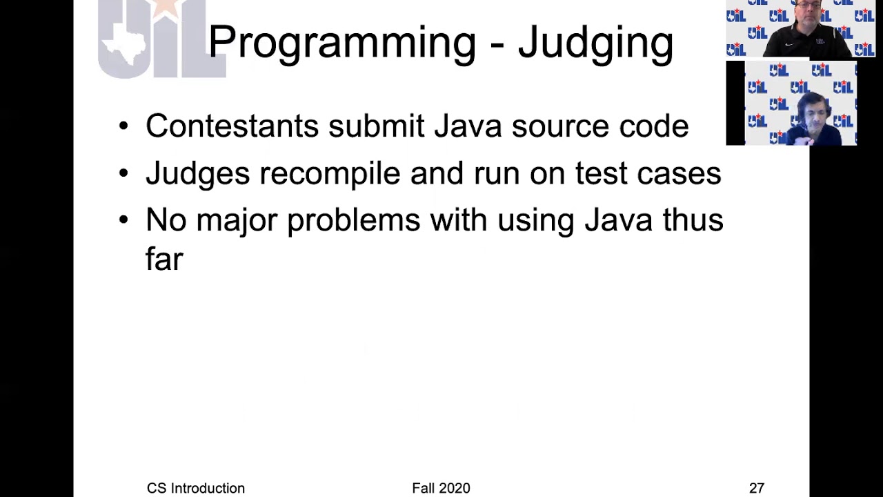 UIL SAC 2020 - Computer Science Introduction - Dr. Shyamal Mitra, state ...