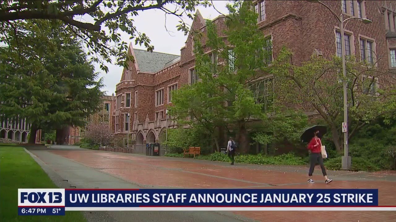 UW Libraries staff announce strike later this month | FOX 13 Seattle ...