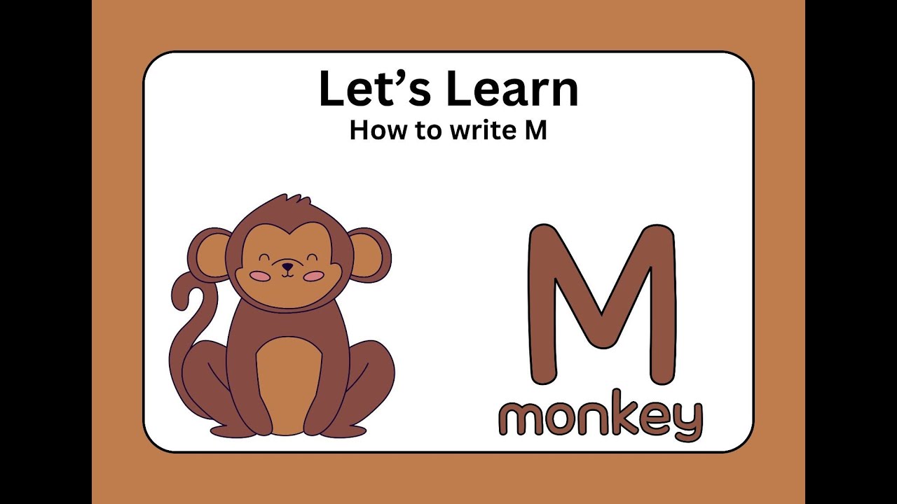 Art for kids | art and craft | how to make a letter M | kids drawing ...