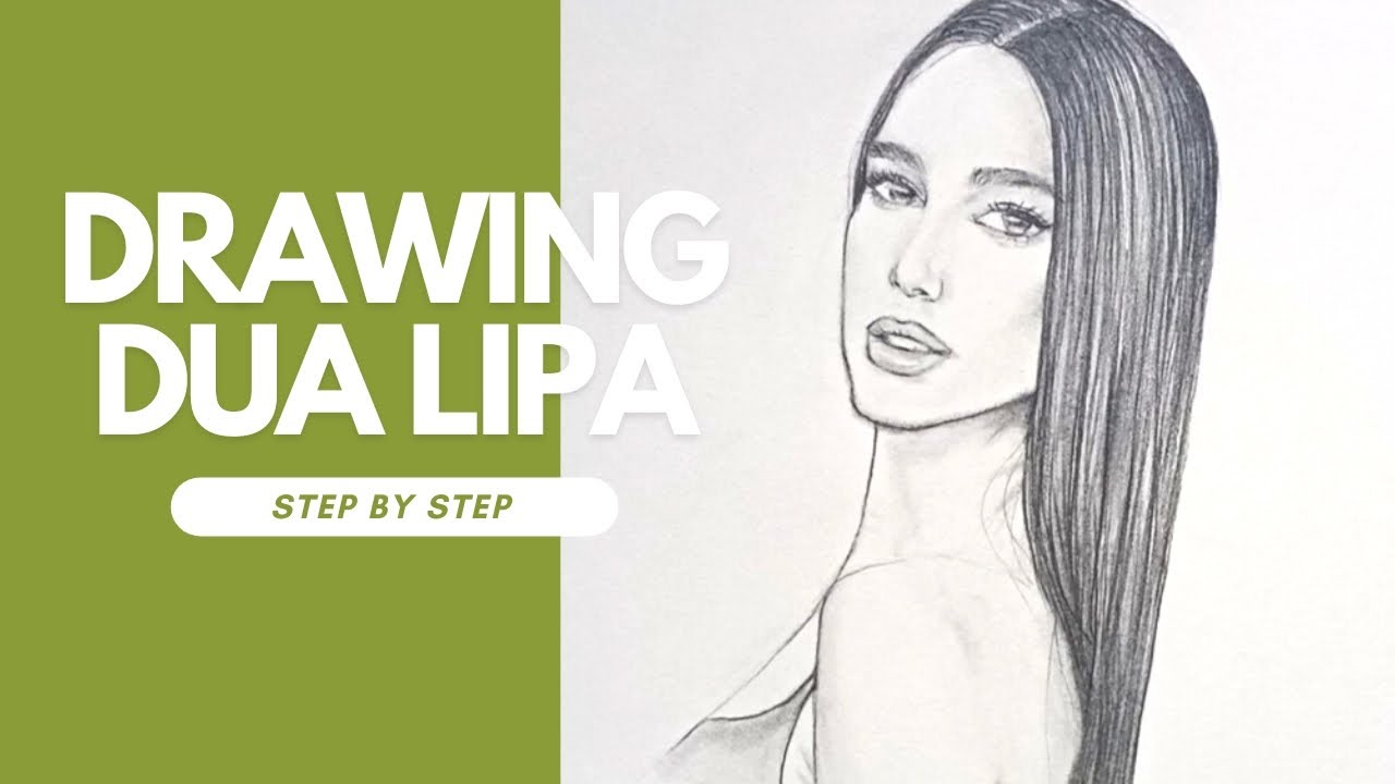 drawing Dua lipa (step by step) #drawing #tutorial #dualipa - YouTube