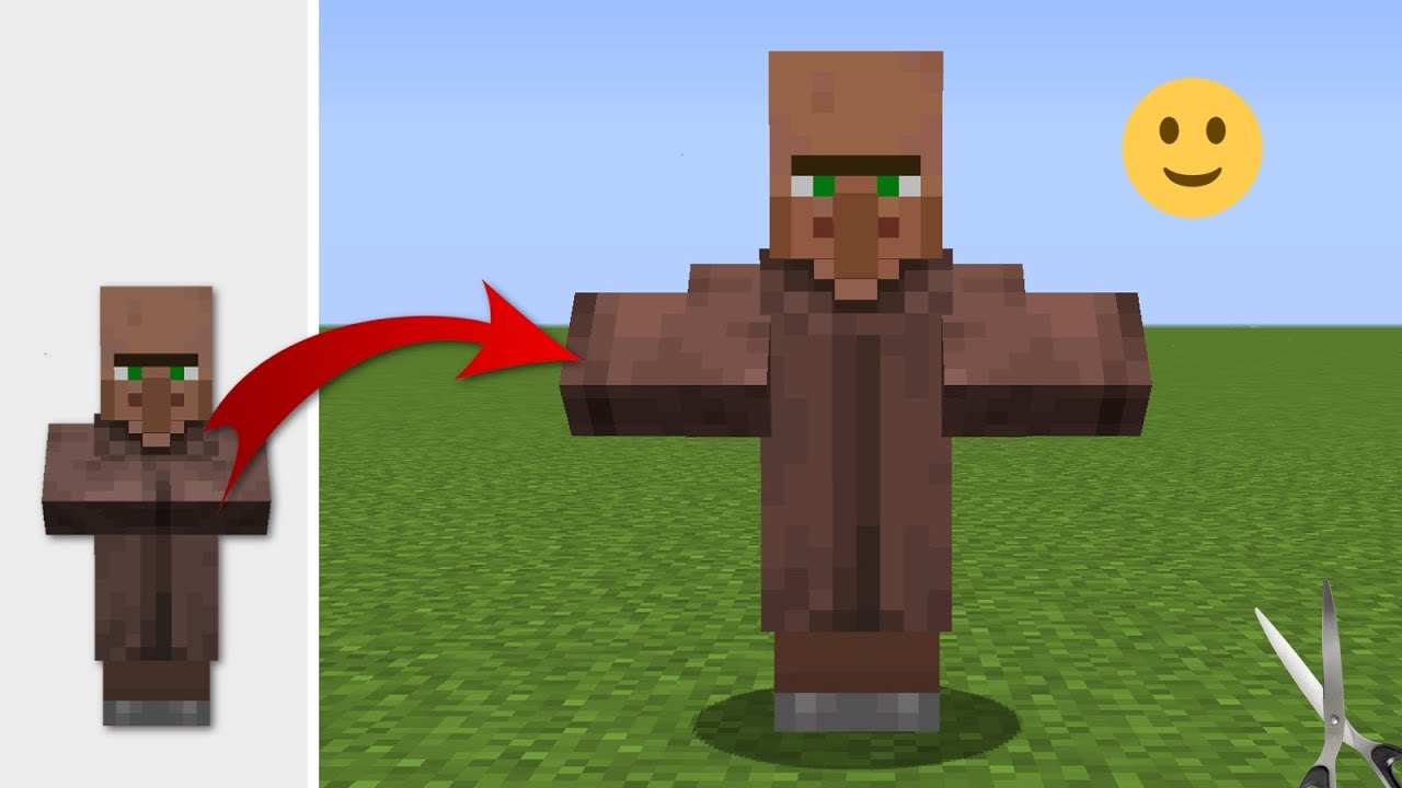 I separated the Villager's arms, which is very illegal in Minecraft ...