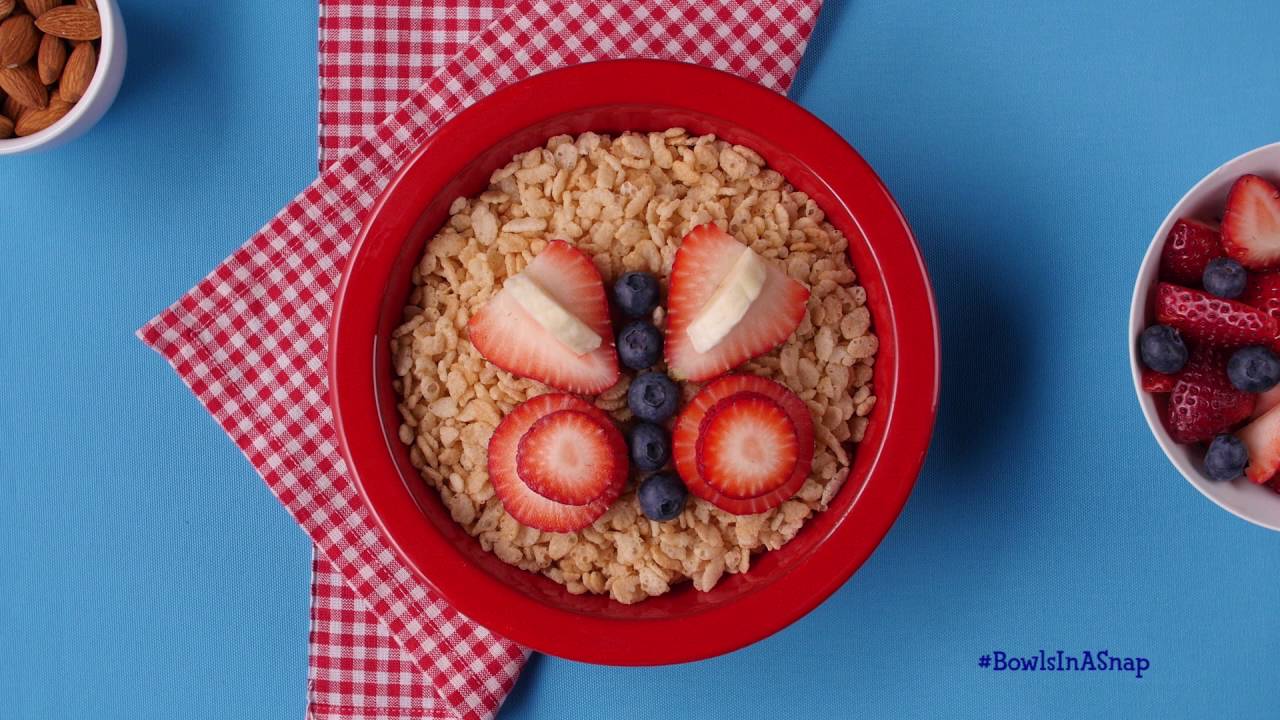 How To Make A Rice Krispies Strawberry Butterfly Bowl - YouTube