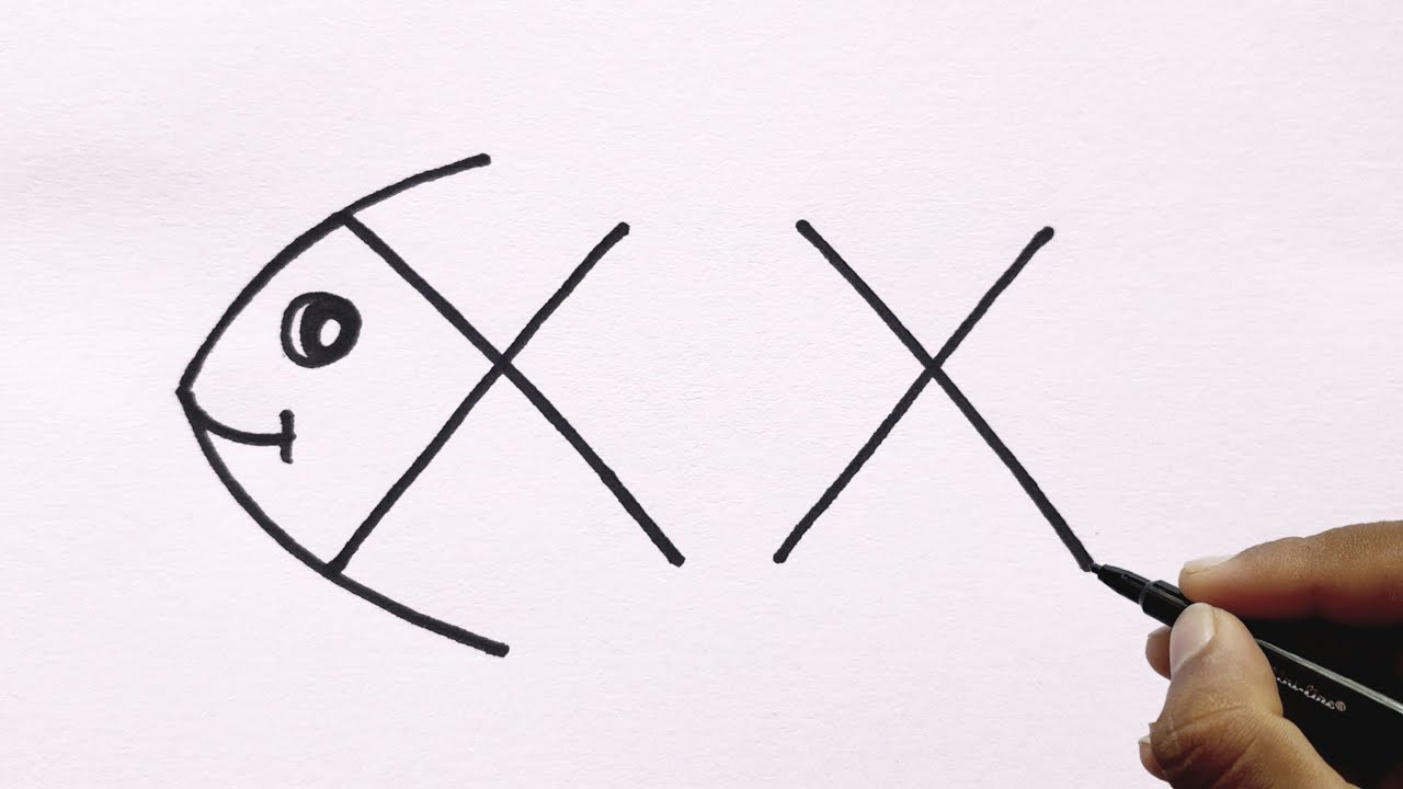 Easy & Simple Drawing From Letter XX l Drawing Pictures l Easy Drawing ...