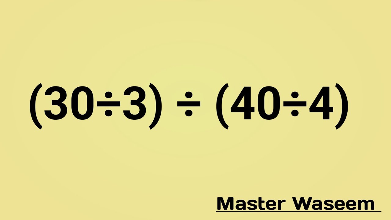 Basic Math Equation • Solve this! - YouTube