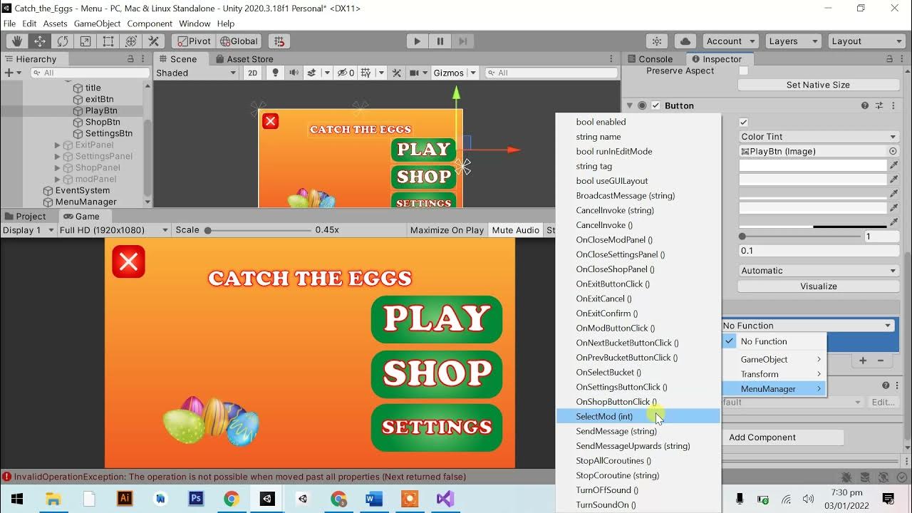 Learn Unity - Mod Selection - Unity 2D Full Game Development Course - (#09) - YouTube