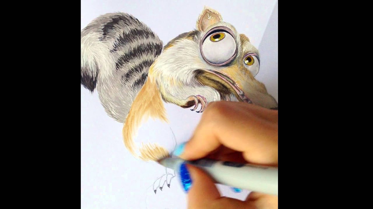 HOW I DRAW SCRAT (from Ice Age) - watch it in HD - YouTube