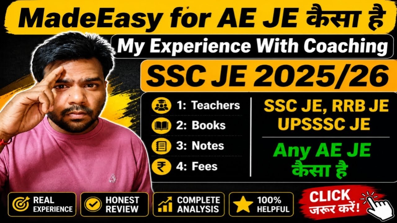 My Experience MadeEasy for SSC JE Exam 2025/26 & RRB JE | UPSSSC JE ...