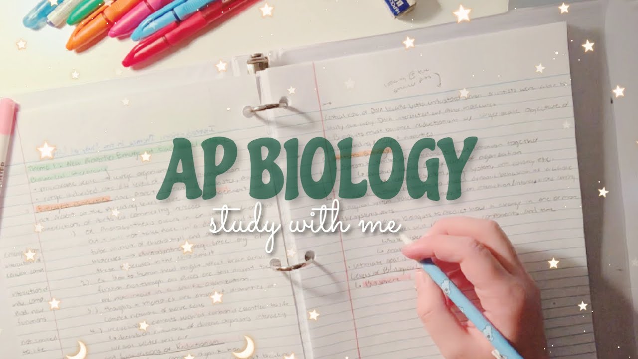 decorating my AP biology binder + summer work study with me/ STUDY VLOG ...