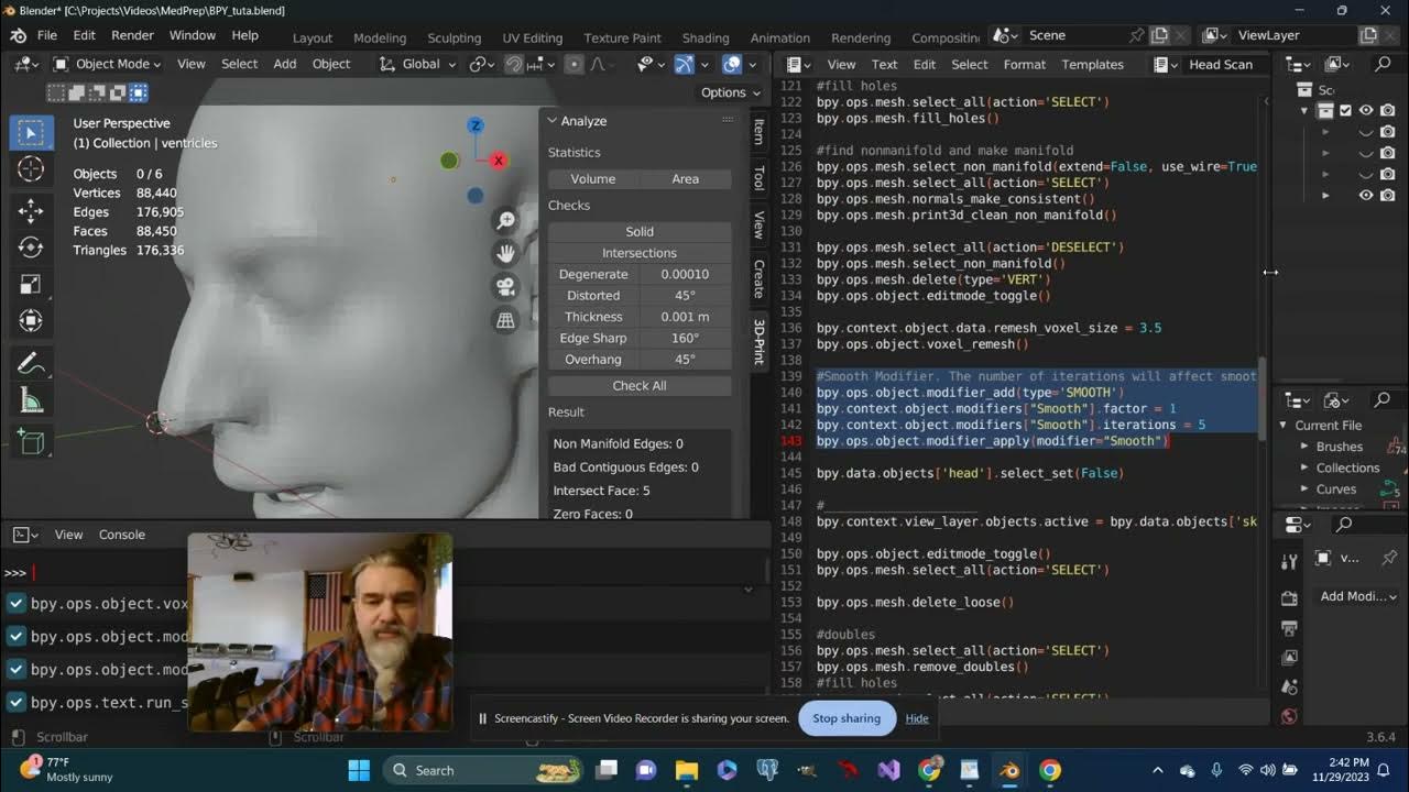 Smooth Using Blender Python - YouTube