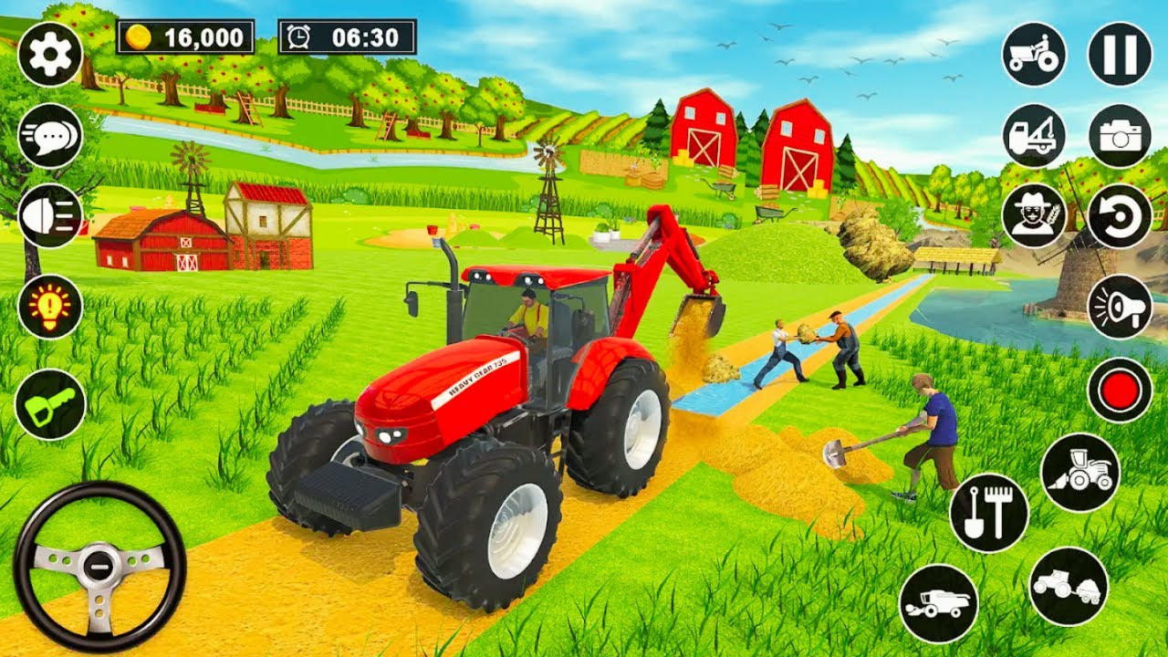 Real Tractor Driving Simulator 2023 | Farm Simulator Transport | Tractor Game - Android Gameplay ...