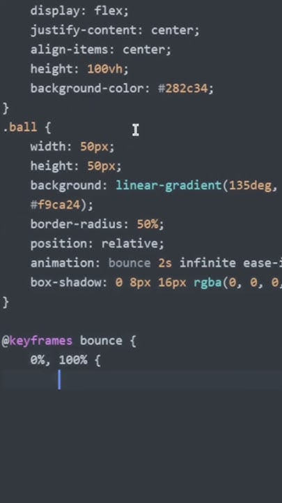 4k Ball Bounce Animationasmr Html Css Shorts Youtube