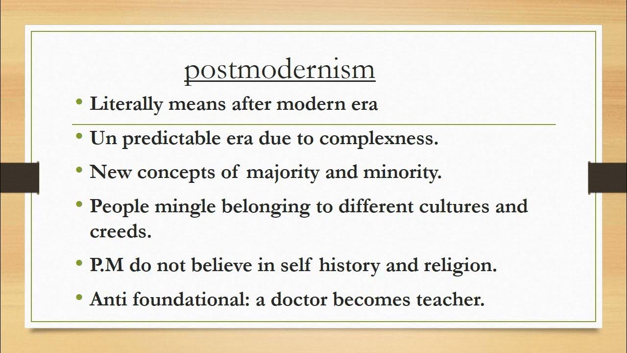 Postmodernism: concept and ideas | postmodernism vs modernism| |CSS| |International relations ...