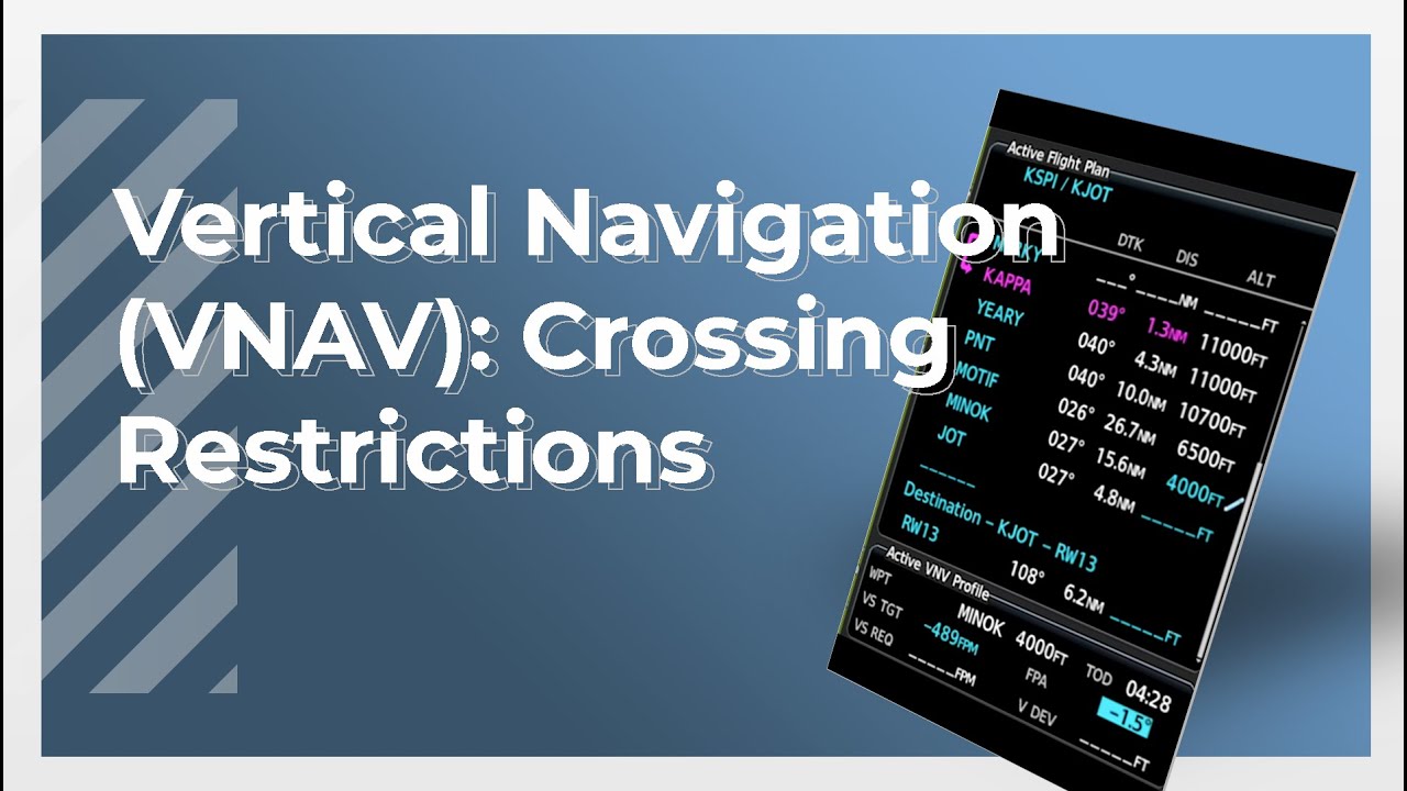 Master the Garmin G1000 VNAV Feature for precise Vertical Navigation ...
