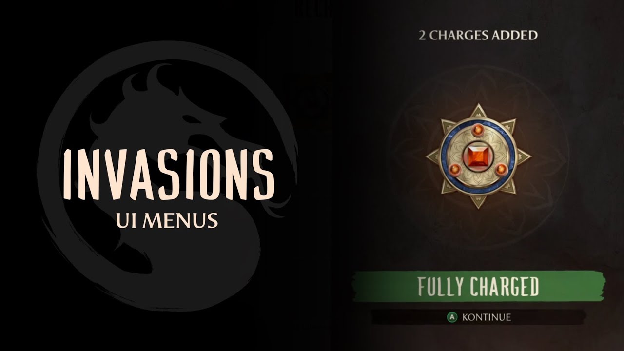 MK1 - Invasions UI Menus - YouTube