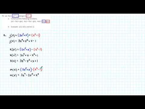 1105 RP2 079 - Finding Sum, Difference and Product of Functions - YouTube