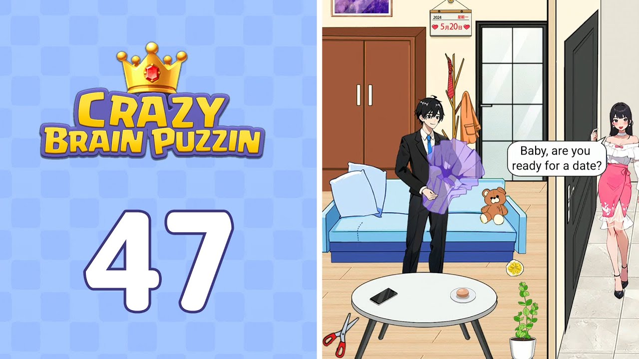 Crazy Brain Puzzle Level 47 Quick Thinking | Complete Walkthrough ...