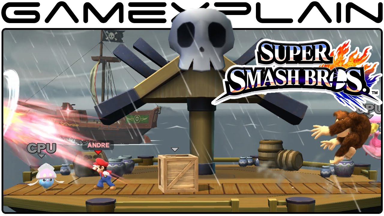 Omega Pirate Ship & Super Mario Maker Stages DLC Tour! - Smash Bros Wii ...