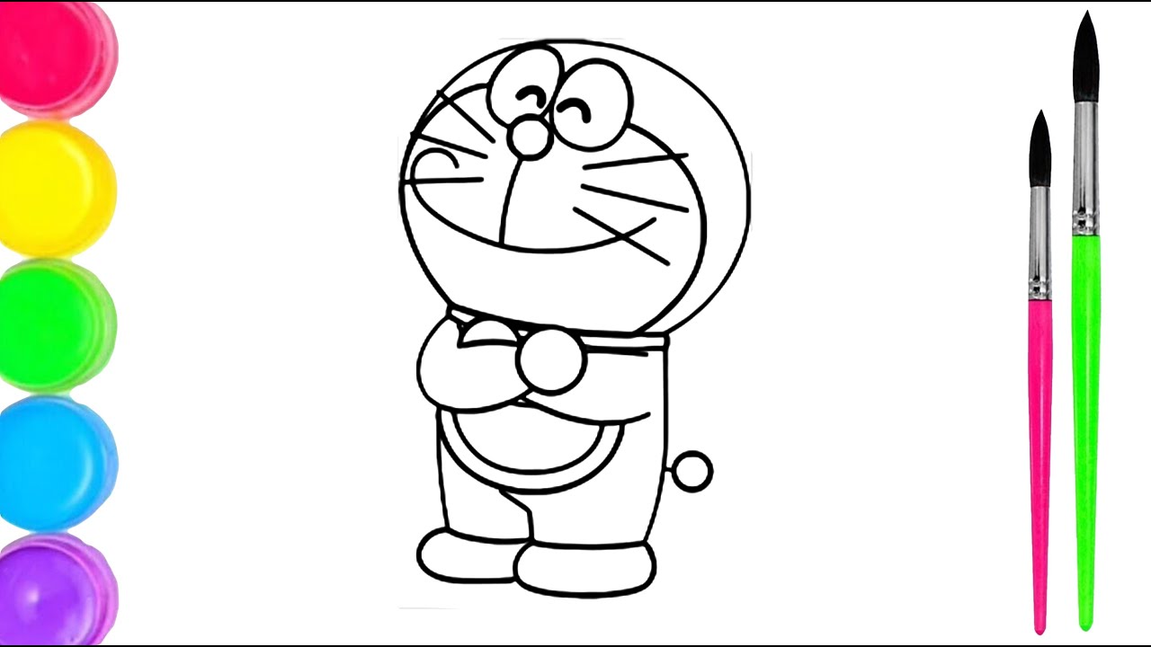 How to Draw Doraemon | 3×3 Dots Turn into Doraemon Drawing |Doraemon ...