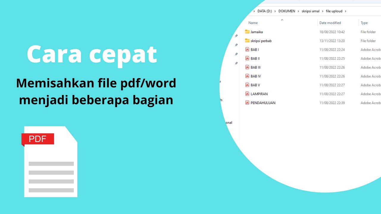 cara cepat memisahkan file PDF/Word menjadi beberapa bagian dalam waktu ...