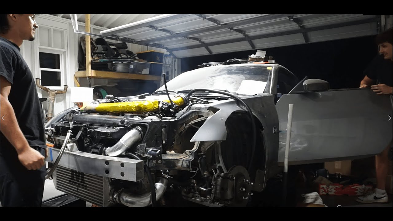 Single Turbo DE 350z Build Pt.5 - FIRST START - YouTube
