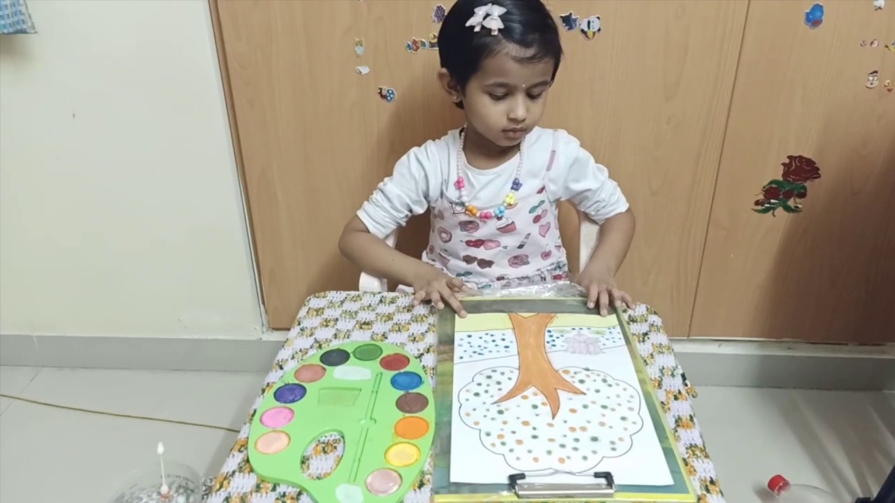 Earbud Painting | kids activities at home - YouTube