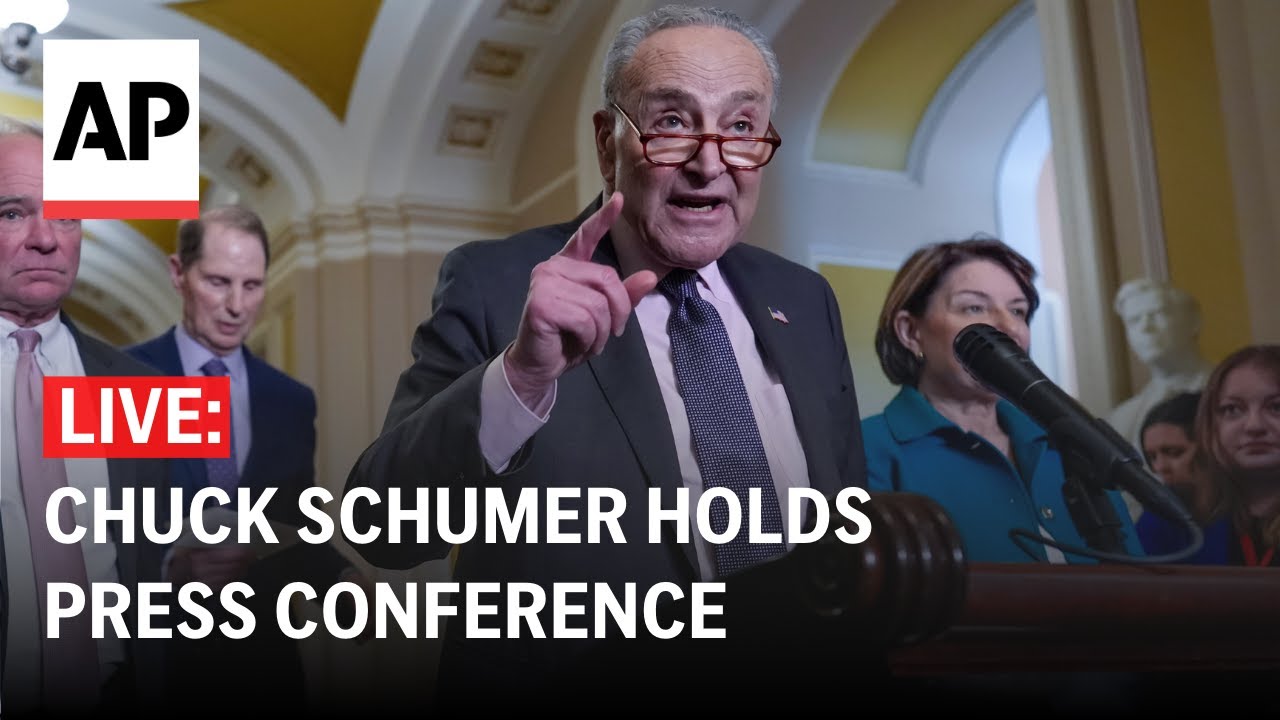 LIVE: Chuck Schumer holds press conference ahead of Trump’s tariffs ...