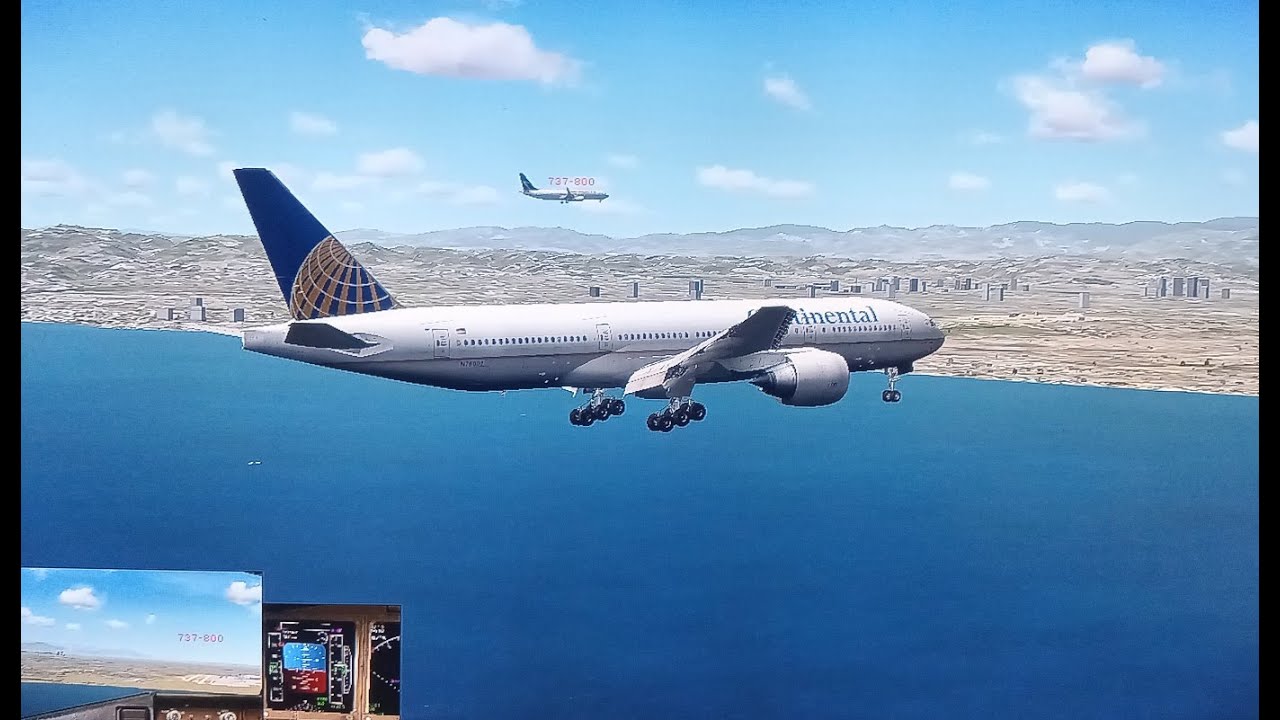 Parallel Landing at Los Angeles LAX Rwy 06R: 777 with a Westjet 737 ...