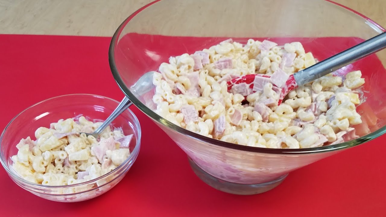 Ensalada de coditos con jamón (SIN MAYONESA)1 receta para fiestas para ...