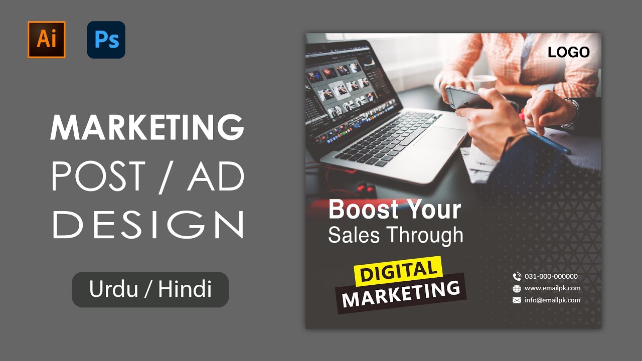 Marketing Post Design | Social Media Post Design In Illustrator ...