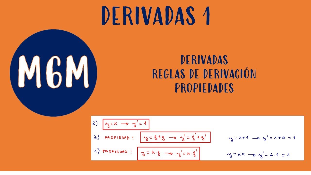 Reglas de derivación y propiedades. Derivadas 1 - YouTube