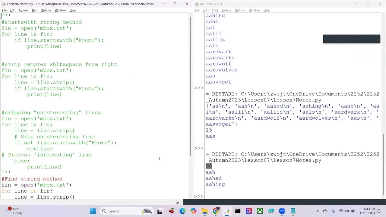 CSCC 2252 Python Aut2024 Lesson07V01 - YouTube